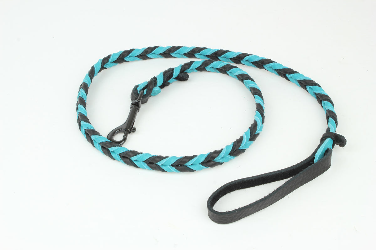 Black Label Braided Soft Leather Leash | Pro-Mohs Canine Supply