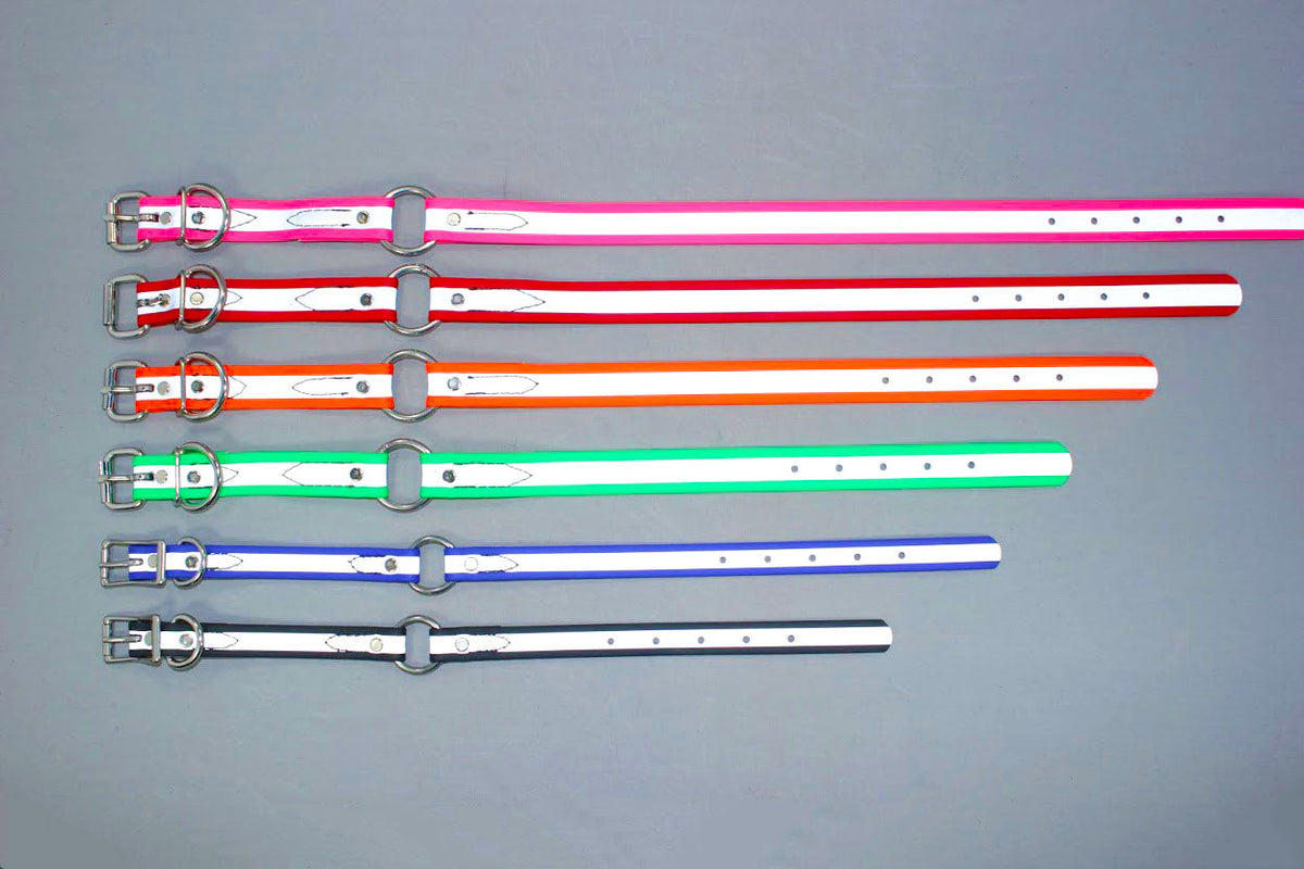 SALE! Closeout BioThane Reflective Sport Collars | Pro-Mohs Canine Supply
